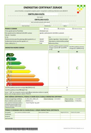ENERGETSKI CERTIFIKAT - ISTRA