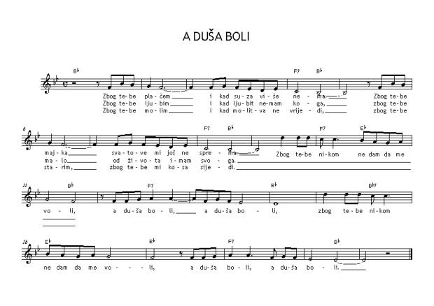 Prodajem paket nota - pjesama!