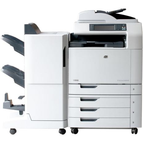 HP Color LaserJet CM6040 MFP Printer + Finisher (Stapler / Stacker)