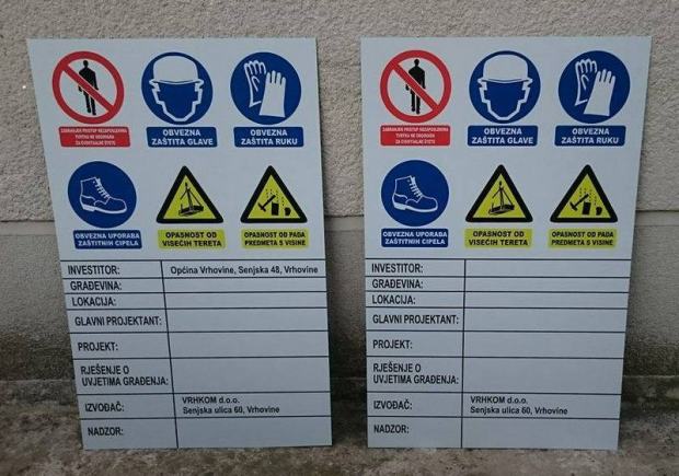 GRAĐEVINSKA TABLA - PLOČA ZA GRADILIŠTE