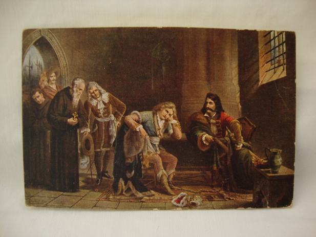 Zrinski i Frankopan u tamnici ,razglednica F.Kikerec