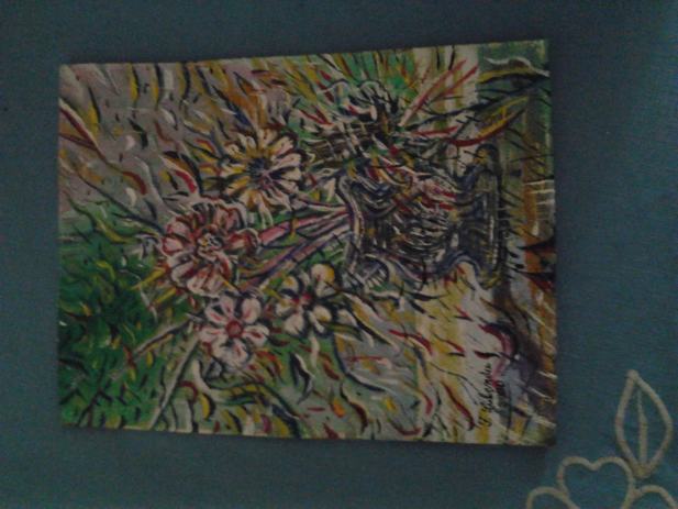 Mala slika cvijeće u vazni