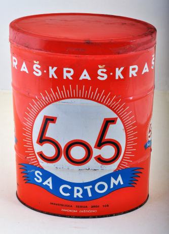 KRAŠ 505 sa crtom - limena kutija - veća