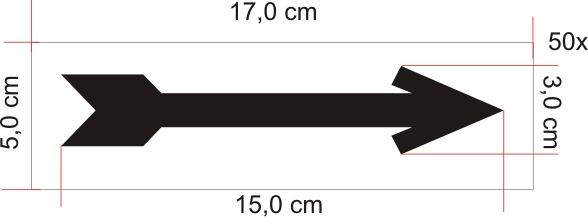 Naljepnica Strelica za označavanje cjevovoda