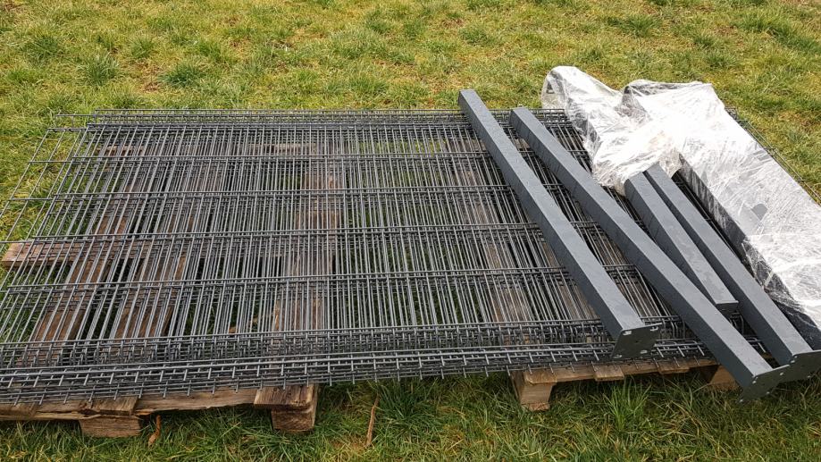 PANEL OGRADA, 1,23X2,5 m, stup 60x60x1270mm, antracit boja, žica 5mm