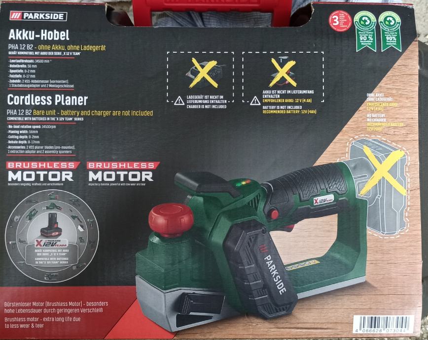 Aku blanjalica Parkside