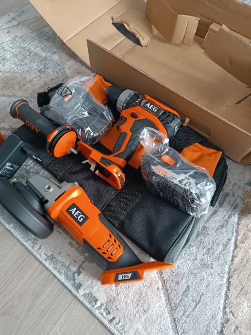 AEG 18V akumulatorska udarna bušilica i brusilica