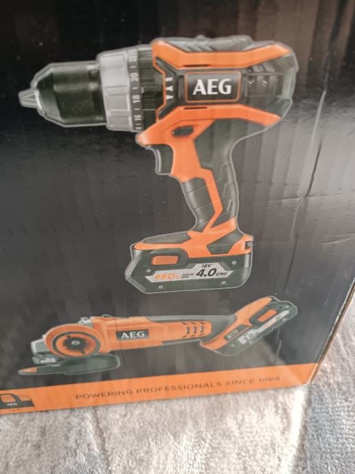 AEG 18V akumulatorska udarna bušilica i brusilica