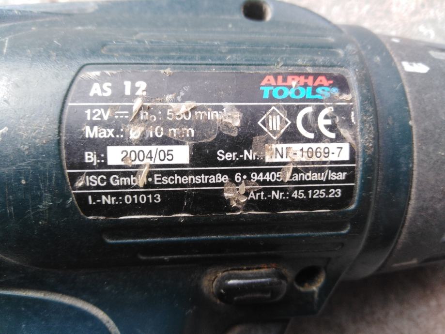 Akumulatorska bušilica Alpha Tools AS 12