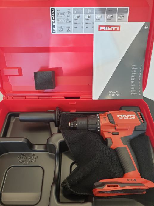 HILTI SF 6H-A22, AKU UDARNA BUŠILICA-ODVIJAČ, NOVO, R1račun!