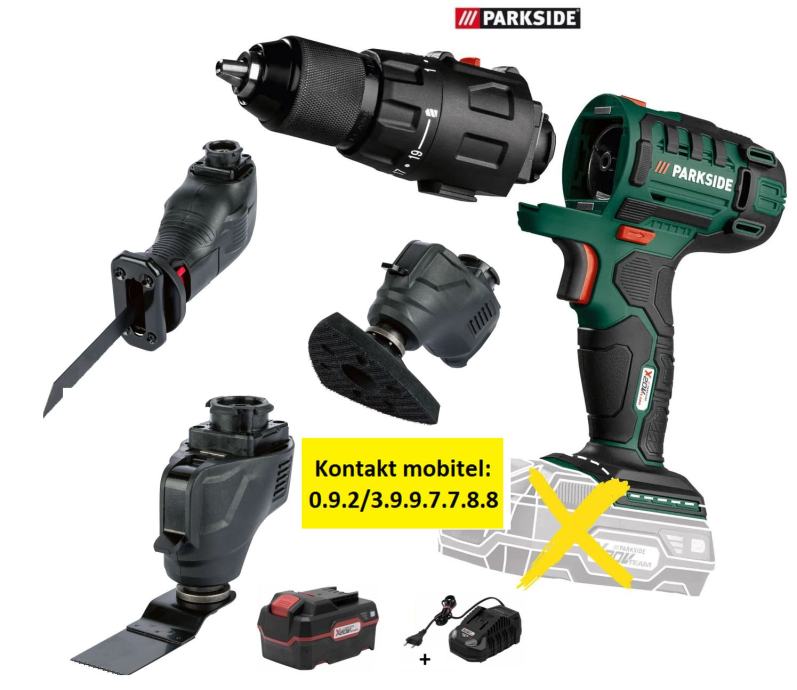 Parkside Aku 20V 3u1 busilica + sabljasta + multi PKGA 20-Li C2 (NOVO)