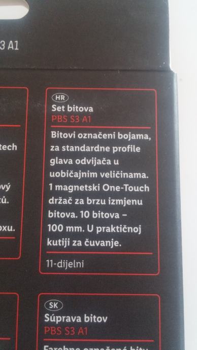 Parkside bitovi za acu odvijace dugacki