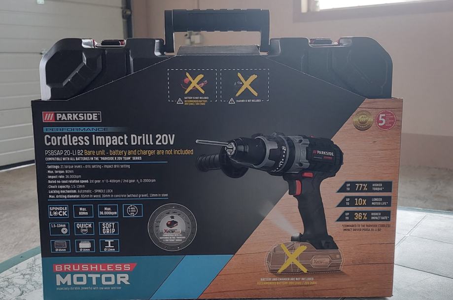 AKU udarna bušilica/odvijač - PARKSIDE PERFORMANCE PSBSAP 20-Li B2 20V
