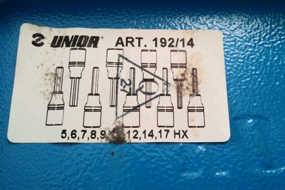UNIOR set nasadni imbus ključevi 192/14