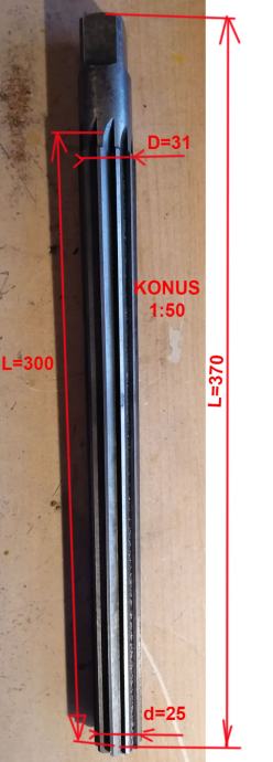 Razvrtač rajber konusni 25 mm