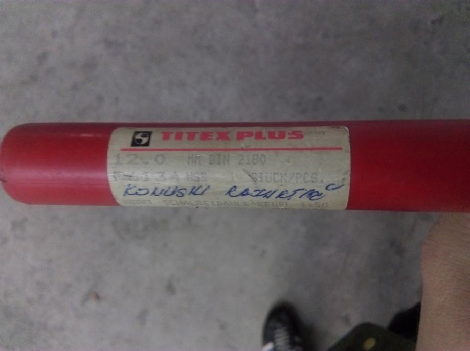 Razvrtač strojni konusni 1:50 12 mm DIN 2180