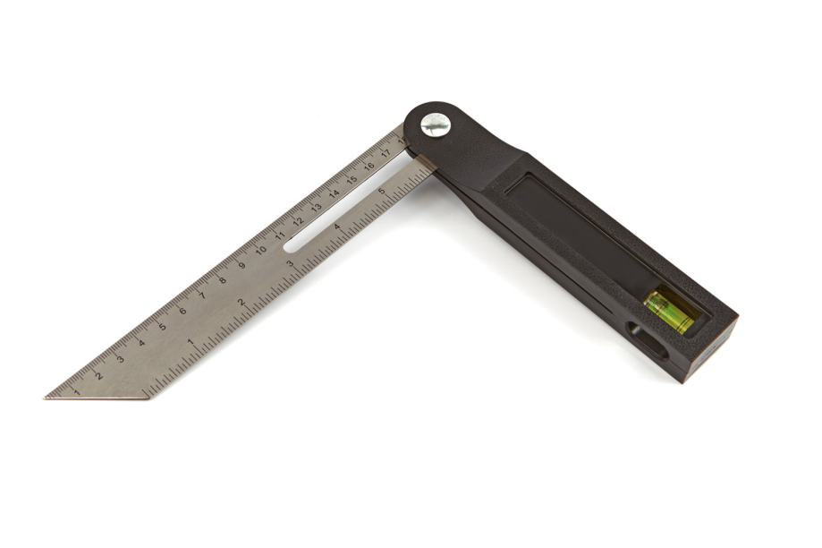 Podesivi kutomjer s libelo, 180 mm