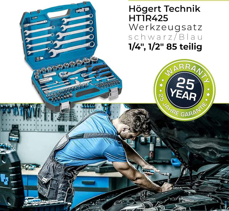 Högert HT1R425 set ručnog alata u koferu 85 dijela