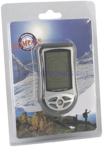 Digitalni visinomjer (altimetar), barometar, kompas, termometar,