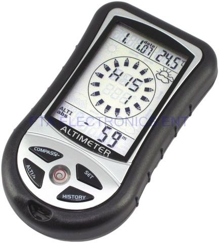 Digitalni visinomjer (altimetar), barometar, kompas, termometar,