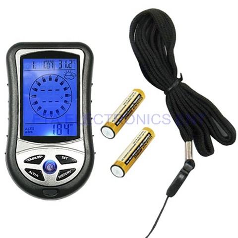 Digitalni visinomjer (altimetar), barometar, kompas, termometar,