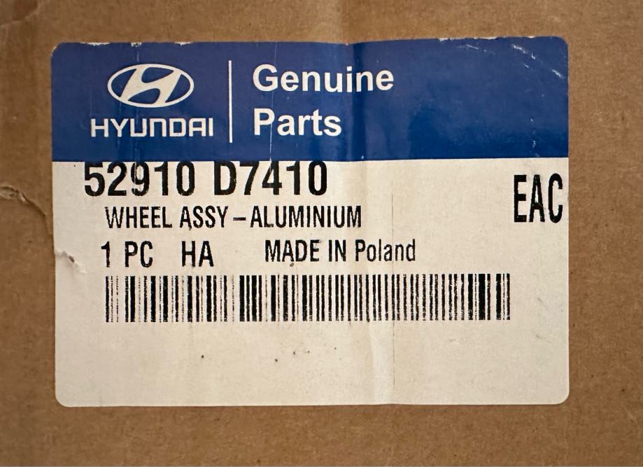 Hyundai Alu felga 19 5 rupa, 1 kom.