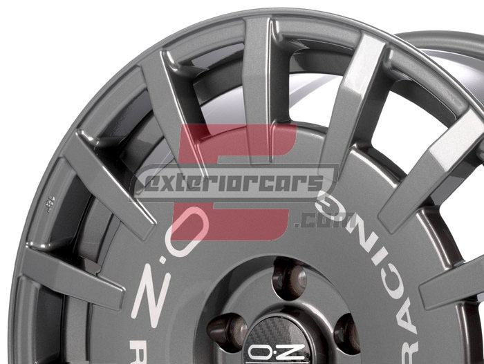OZ Rally Racing - Dark Graphite + Silver Lettering