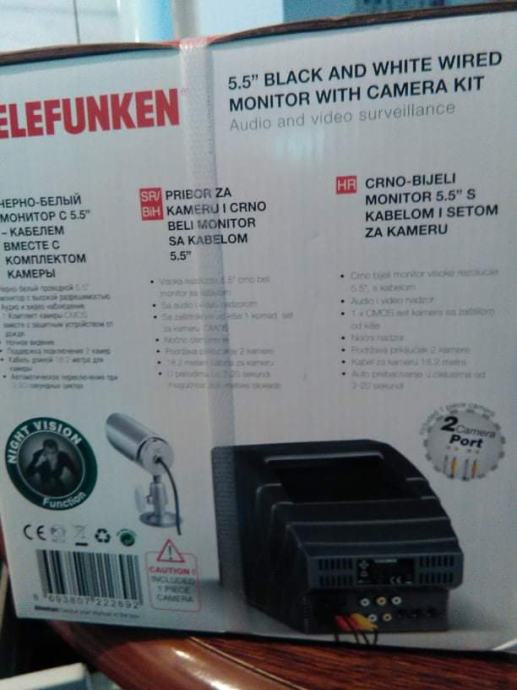 Telefunken monitor i kamera