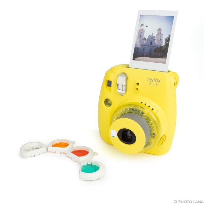 Fujifilm Instax Mini 9 instant Fuji polaroid fotoaparat - Clear Yellow