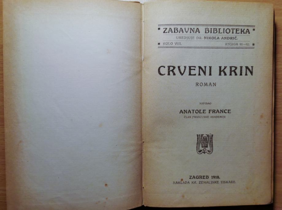 Anatole France – Crveni krin