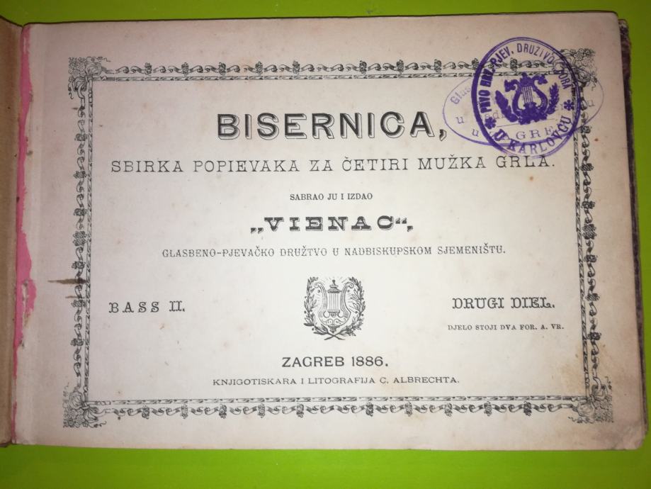 BISERNICA VIENAC ZAGREB 1886