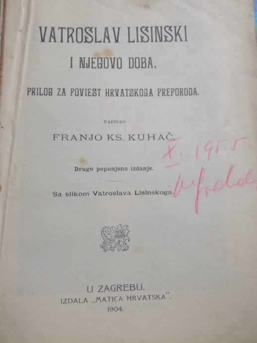 Franjo KS. Kuhač - Vatroslav Lisinski i njegovo doba