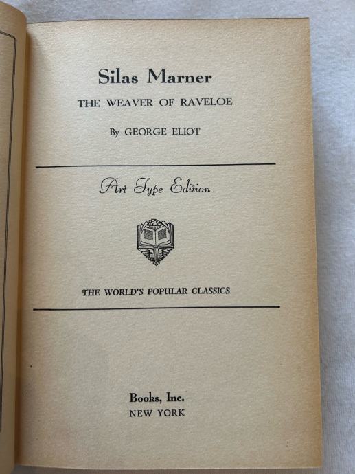 George Elliot Silas Marner knjiga