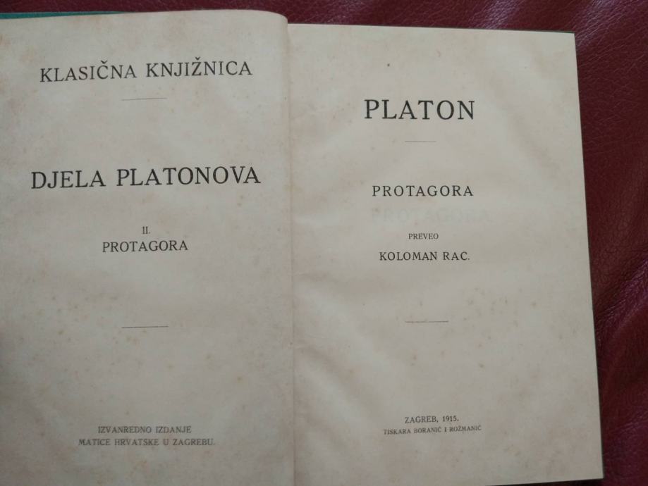 Platon - PROTAGORA - 1915