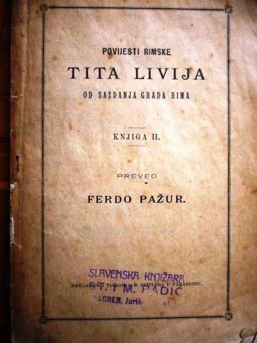 Povijesti rimske TITA LIVIJA od sazdana grada Rima Knjiga II
