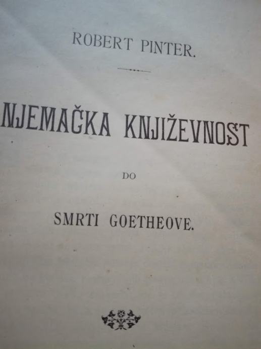 Robert Pinter - Njemačka književnost do smrti Goetheove