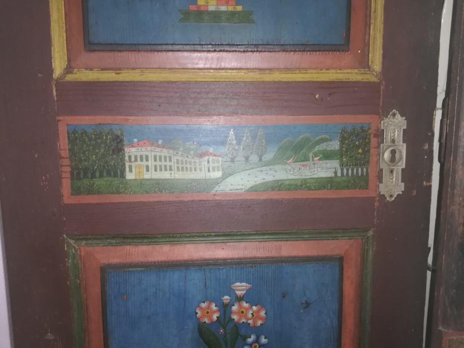 DVA STARA KRILA OD ORMARA IZ 1910 g. - RUČNO OSLIKANA