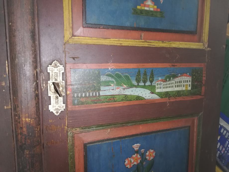 DVA STARA KRILA OD ORMARA IZ 1910 g. - RUČNO OSLIKANA