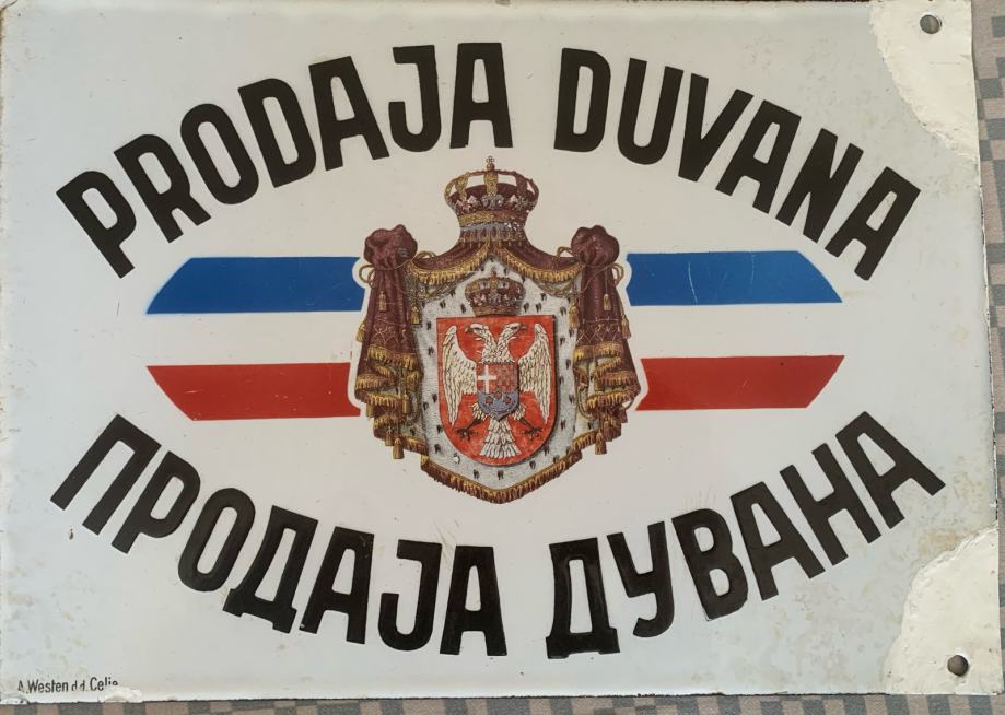 Emajlirana obostrana reklama Prodaja duvana