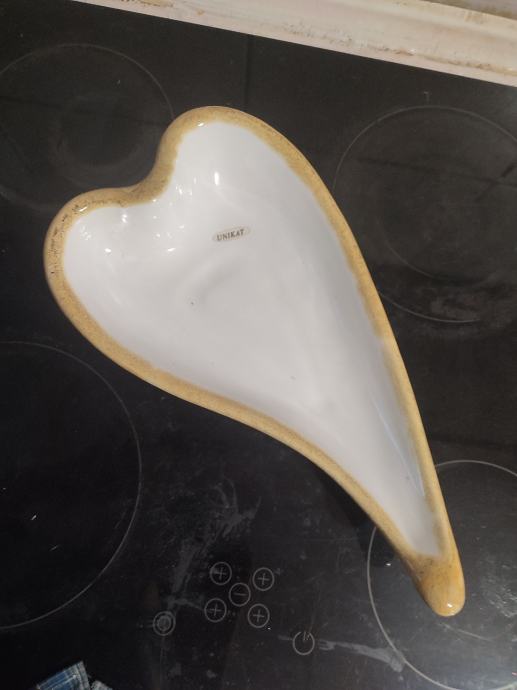 Keramičko srce, unikat, ručni rad