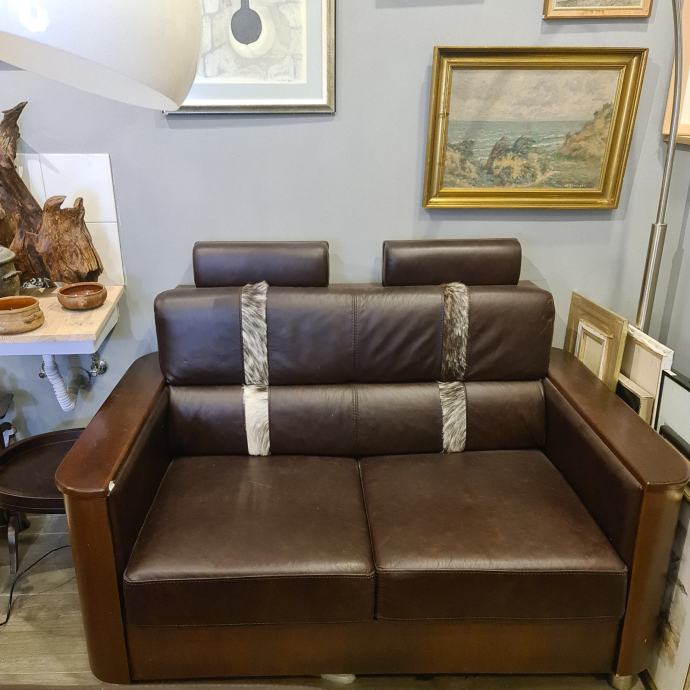 Kožni Kauč Vintage Dizajn 70-ih