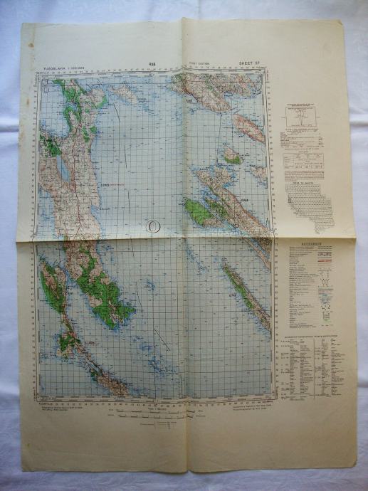 RAB STARA KARTA - 1934-1943.FIRST EDITION