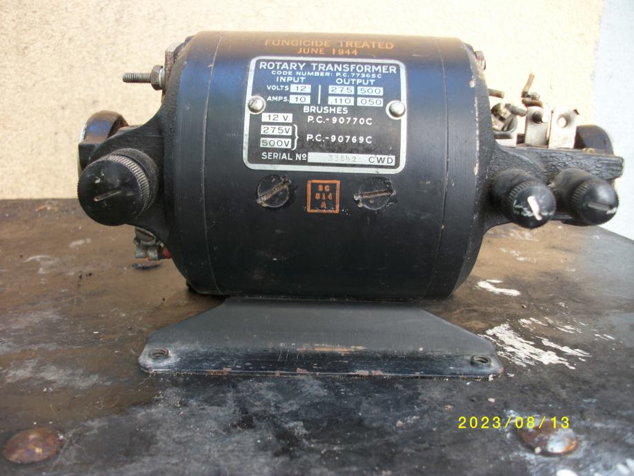 ROTARY TRANSFORMER GOD. 1944