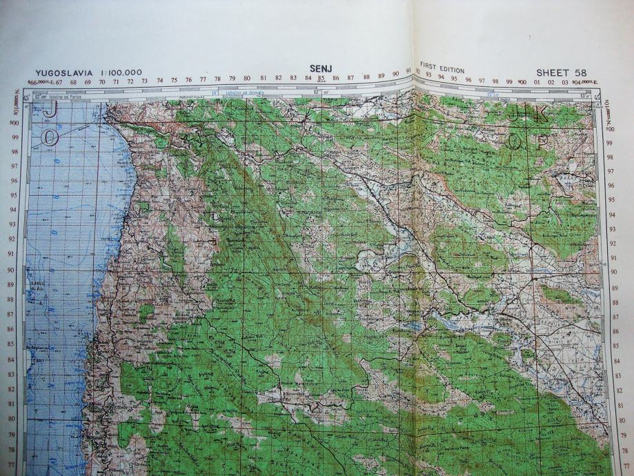 SENJ - STARA KARTA 1934-1943