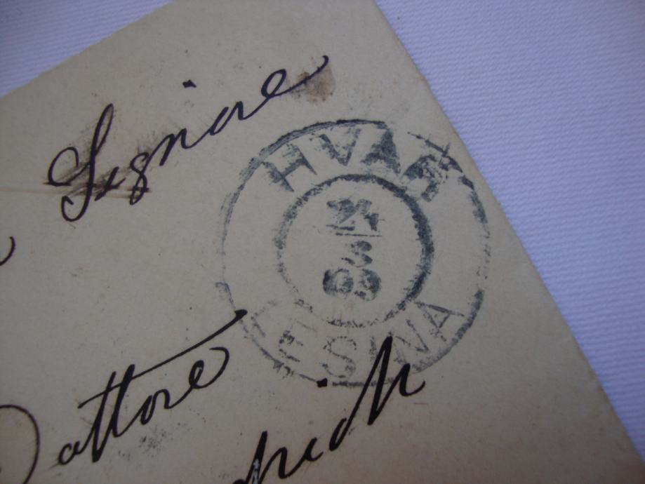 Stara kuverta pismo putovala za LESINA - otok Hvar