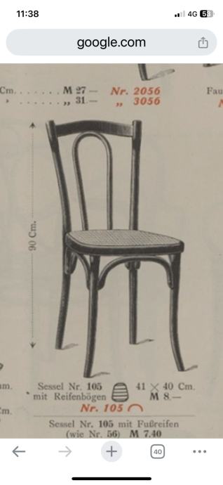 Thonet Mundus original 3 stolice no 105