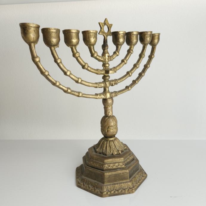 Tradicionalni Židovski Svjećnjak - Hanuka, Menorah, Chanukiah