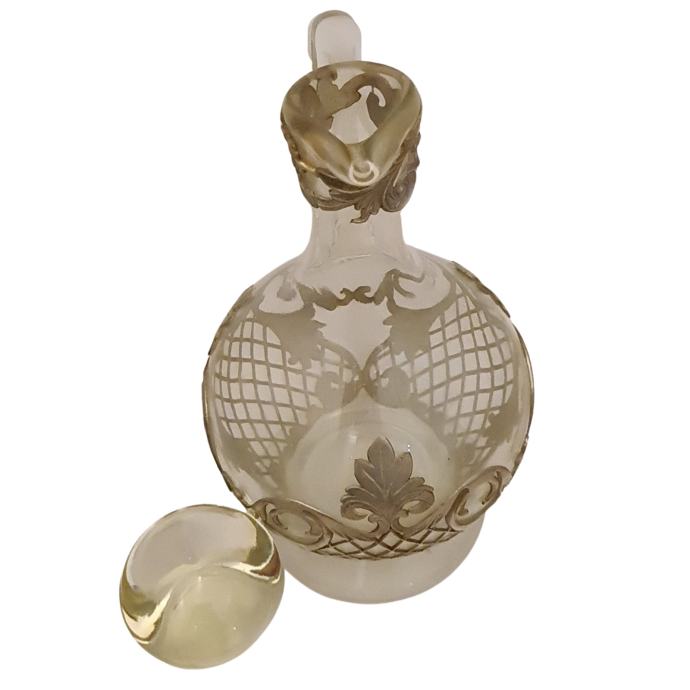 Vintage Vrč Staklo I Kositar