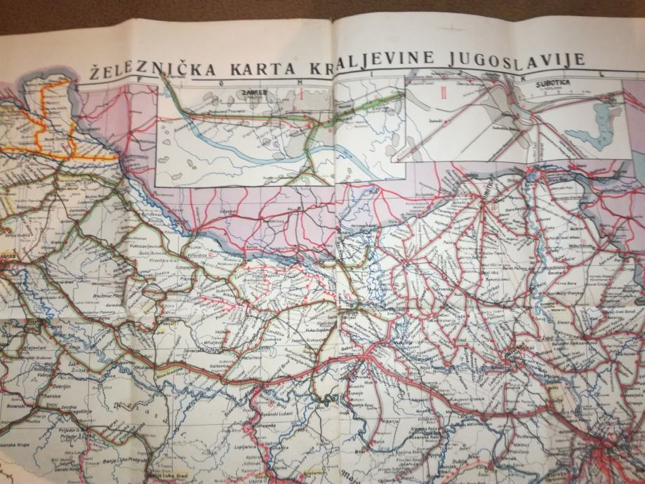 ŽELJEZNIČKA KARTA KRALJEVINE JUGOSLAVIJE