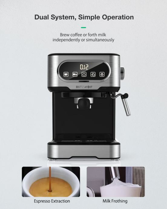 BlitzWolf BW-CMM2 Espresso aparat za kavu 20 Bara